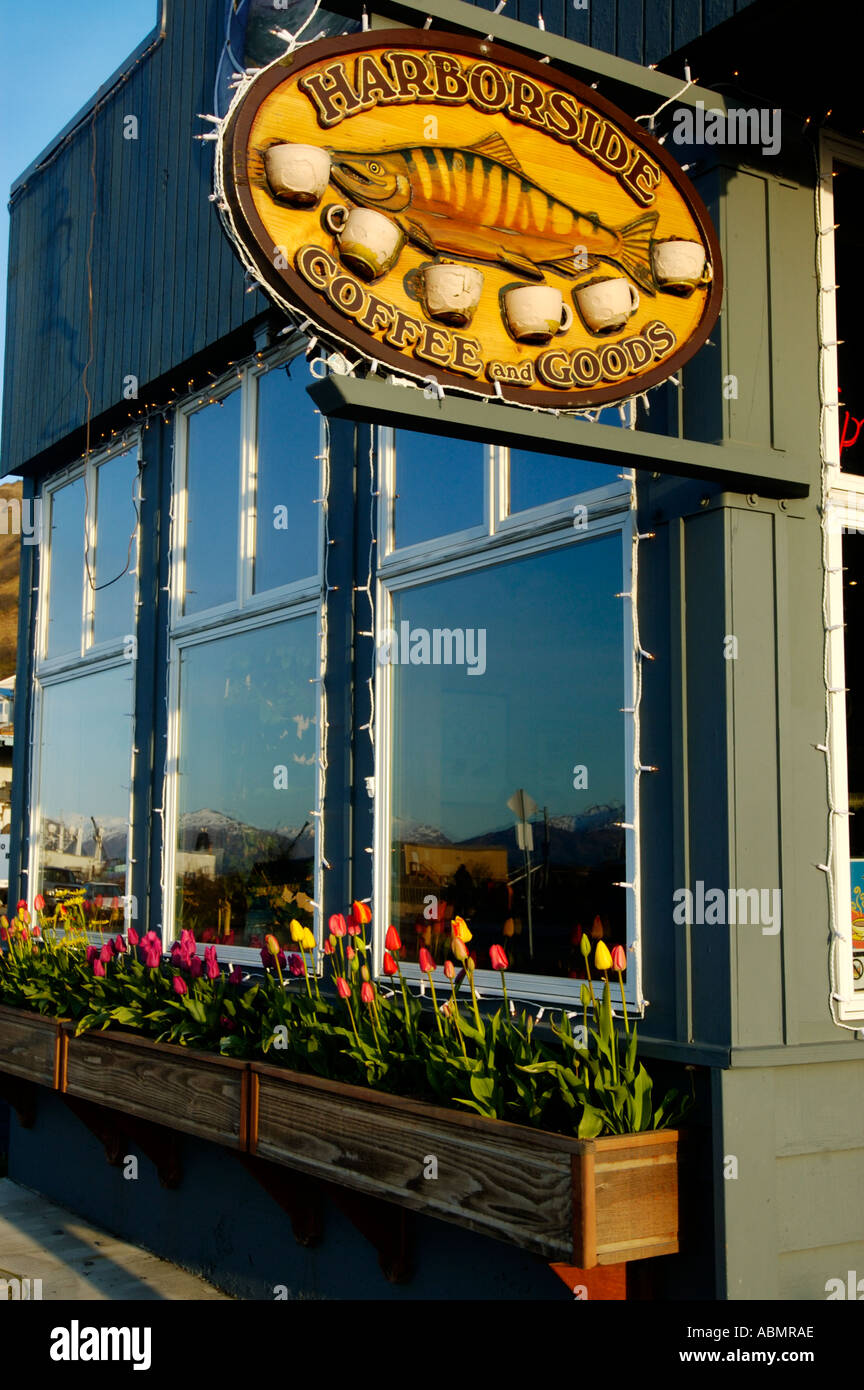Alaska, Kodiak, Coffeeshop Stock Photo - Alamy