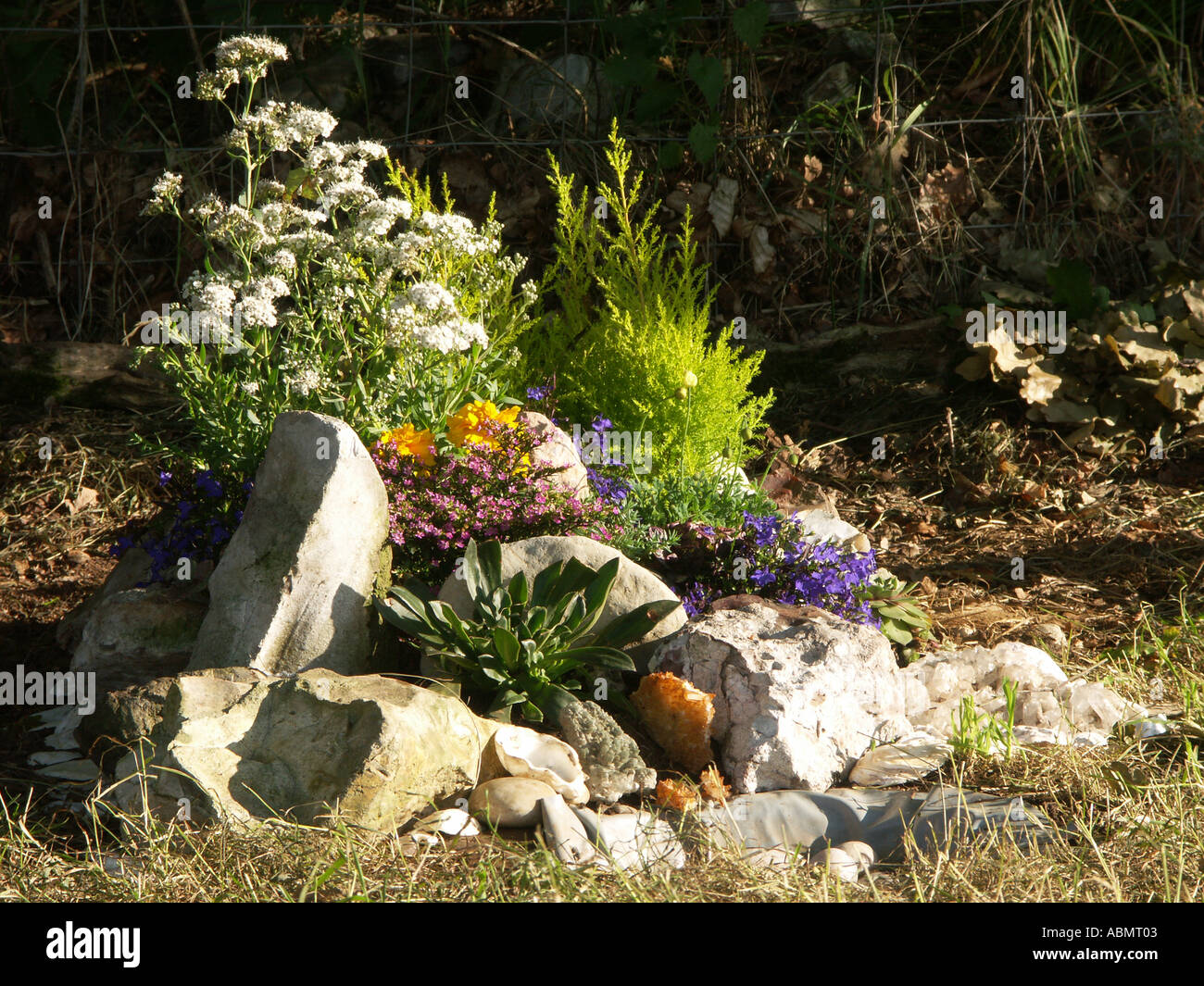 a little rock and stone shrine at buddhafields festival england 2005 ...