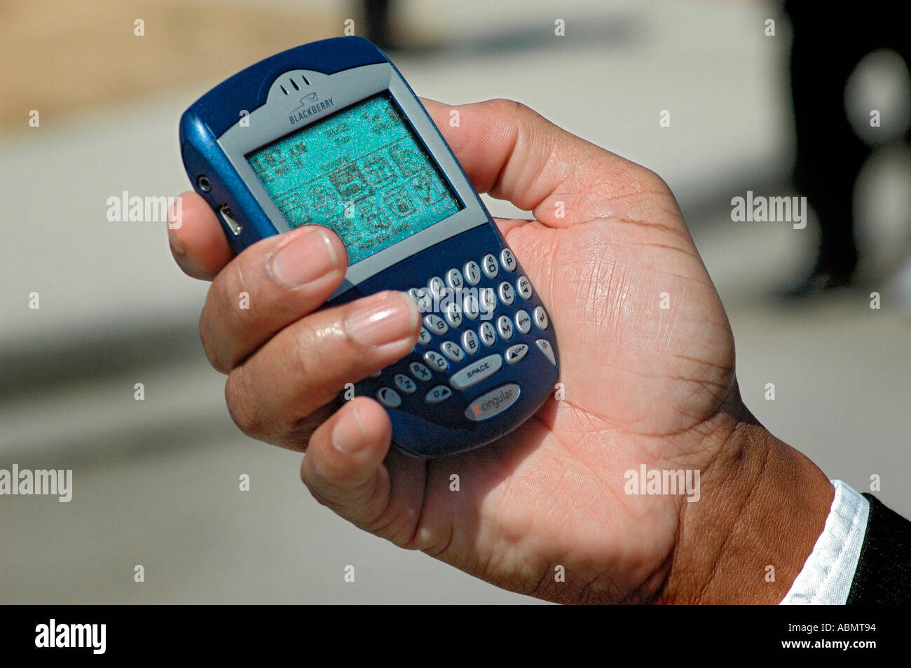 Blackberry hand help communicator in USA America, California Stock ...