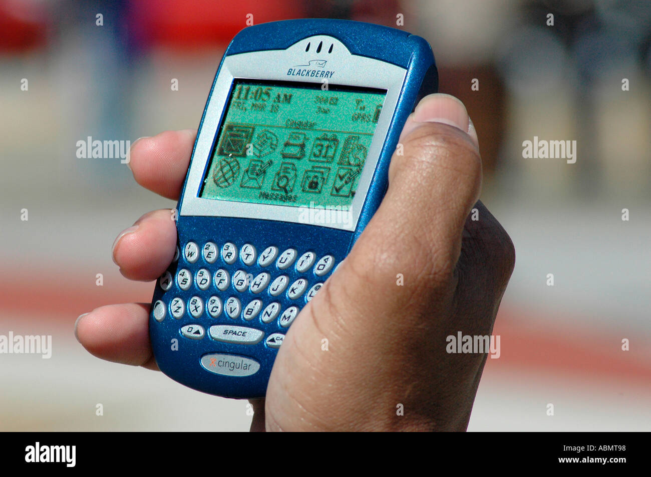 Blackberry hand help communicator in USA America, California Stock ...