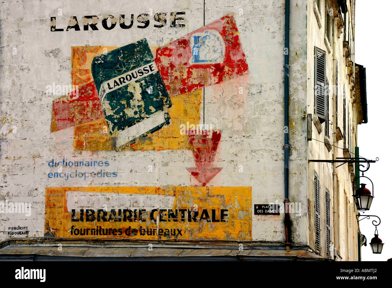 Advertising Sign painted on side of building in Cognac Charente Region ...