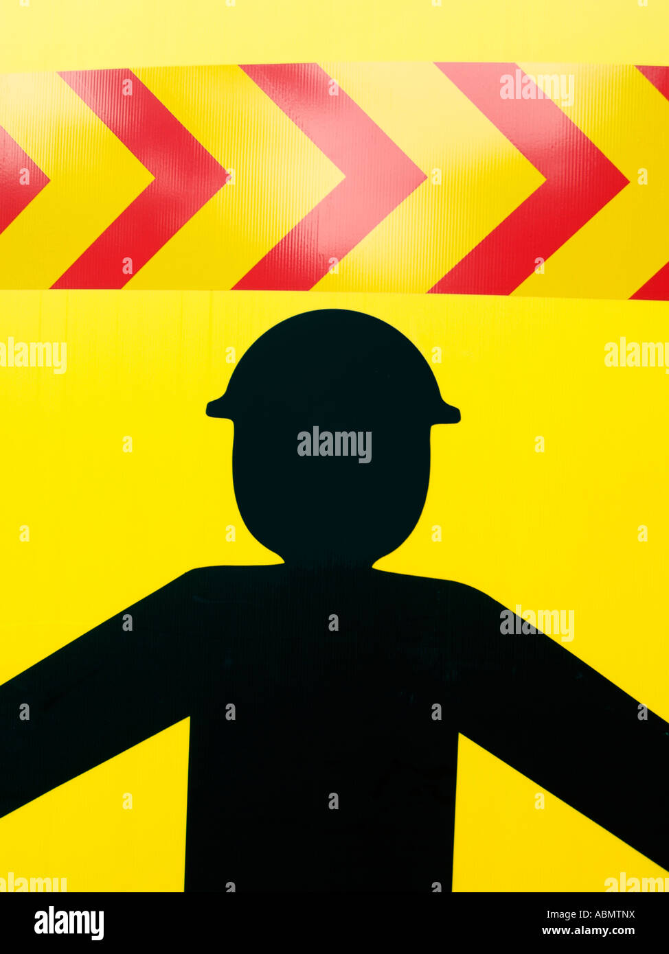 warning signs on hoarding surrounding building site Stock Photo - Alamy