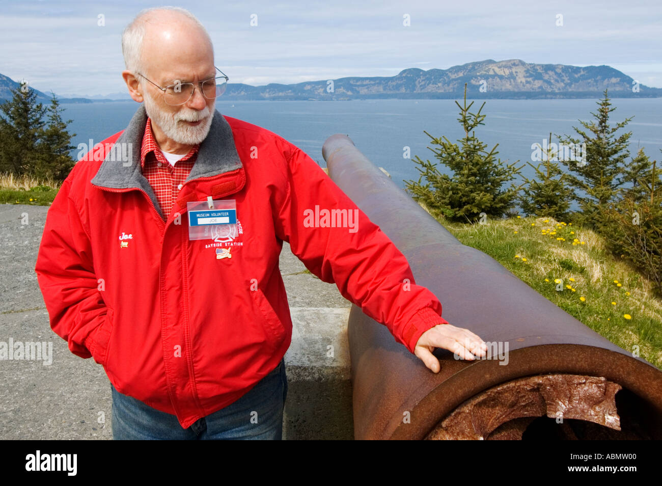 Alaska, Kodiak, Fort Abercrombie State Historical Park, Docent Stock ...