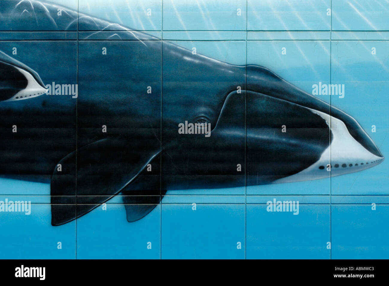 Alaska, Anchorage, Whale mural Stock Photo - Alamy