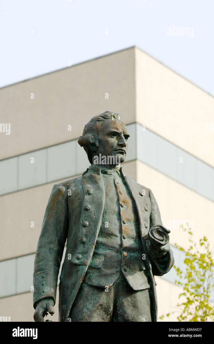 Alaska, Anchorage, Captain Cook monument Stock Photo - Alamy