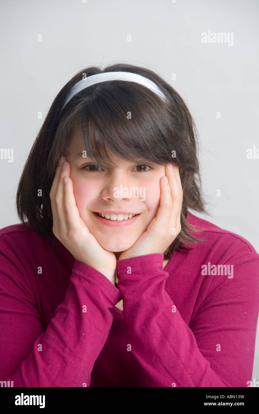 A pretty freshfaced 11 year old girl Stock Photo - Alamy