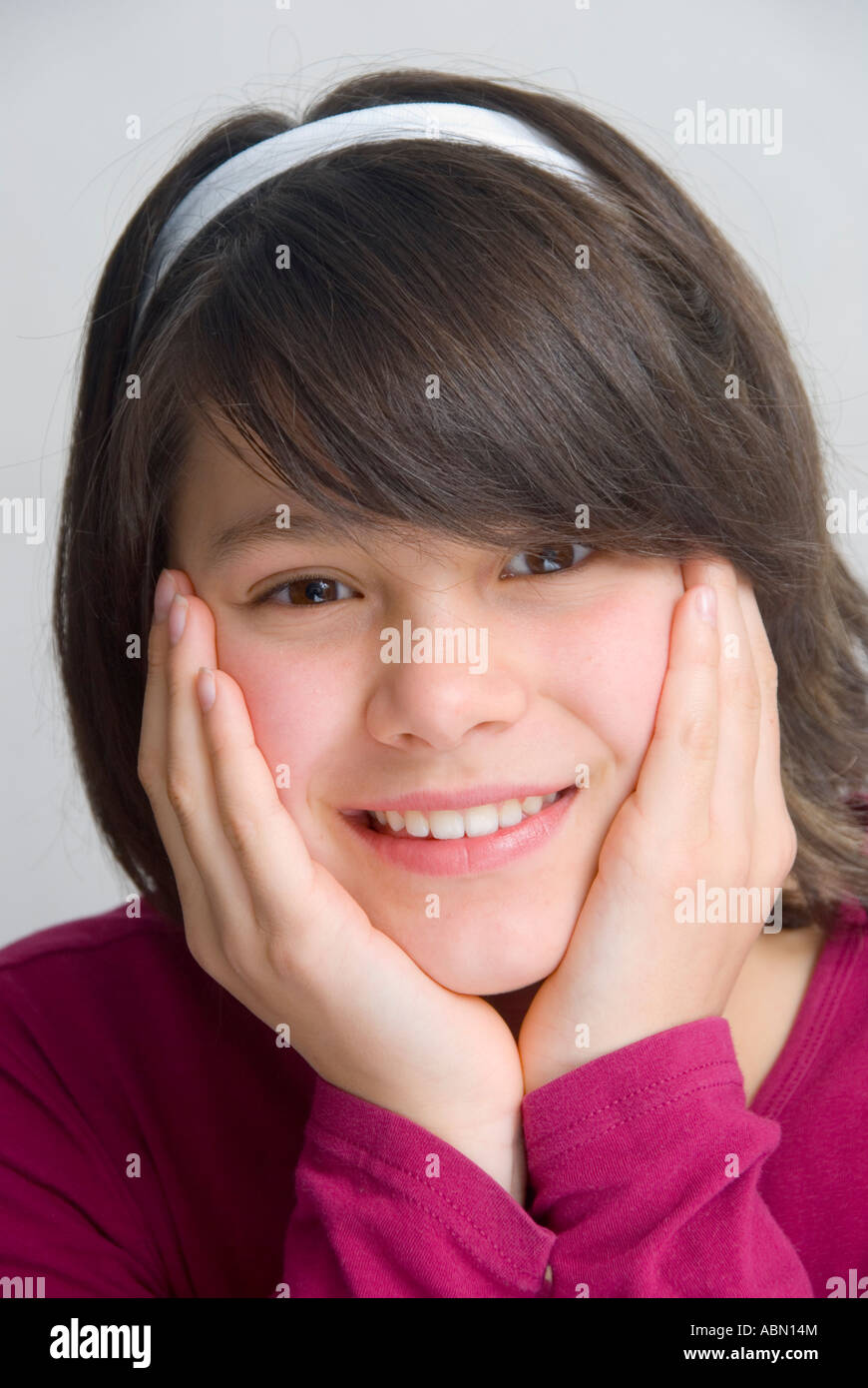 A pretty freshfaced 11 year old girl Stock Photo - Alamy