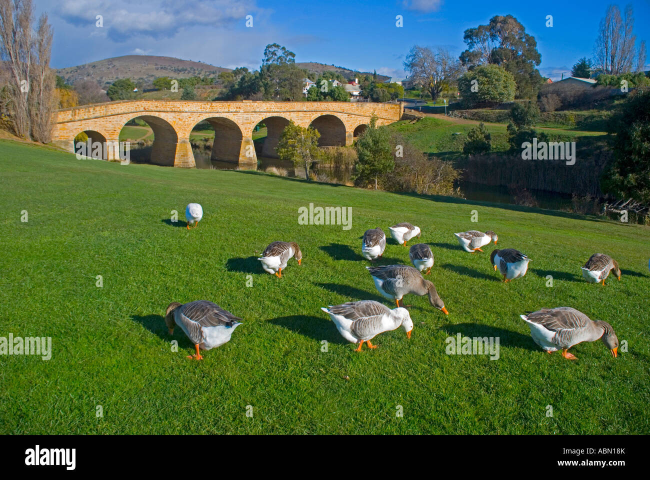 Australia's oldest stone bridge, Richmond, Tasmania Stock Photo - Alamy