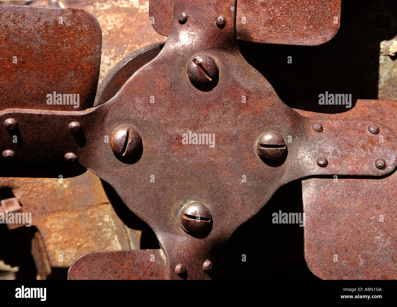 Rusted old radiator fan in the Sukanen Pioneer Village Stock Photo - Alamy