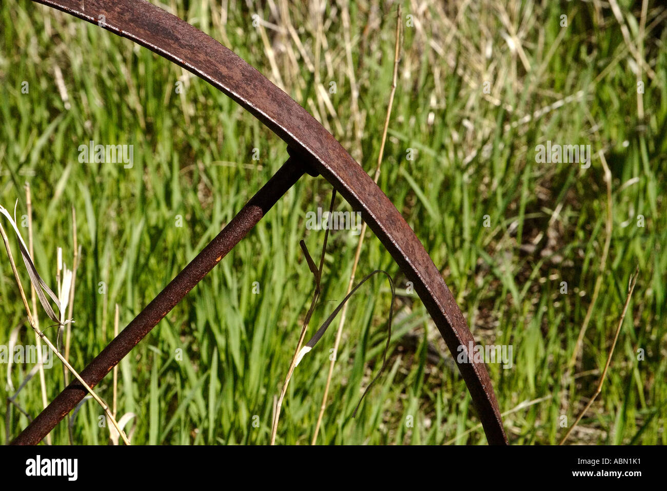 Rusted steel wheel in the Sukanen Pioneer Village Stock Photo - Alamy