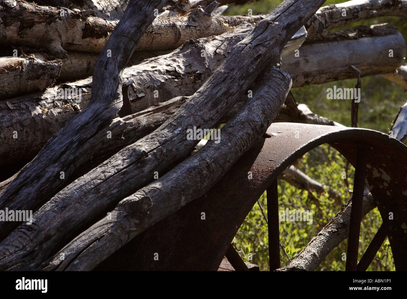 rusted steel wheel in the Sukanen Pioneer Village Stock Photo - Alamy