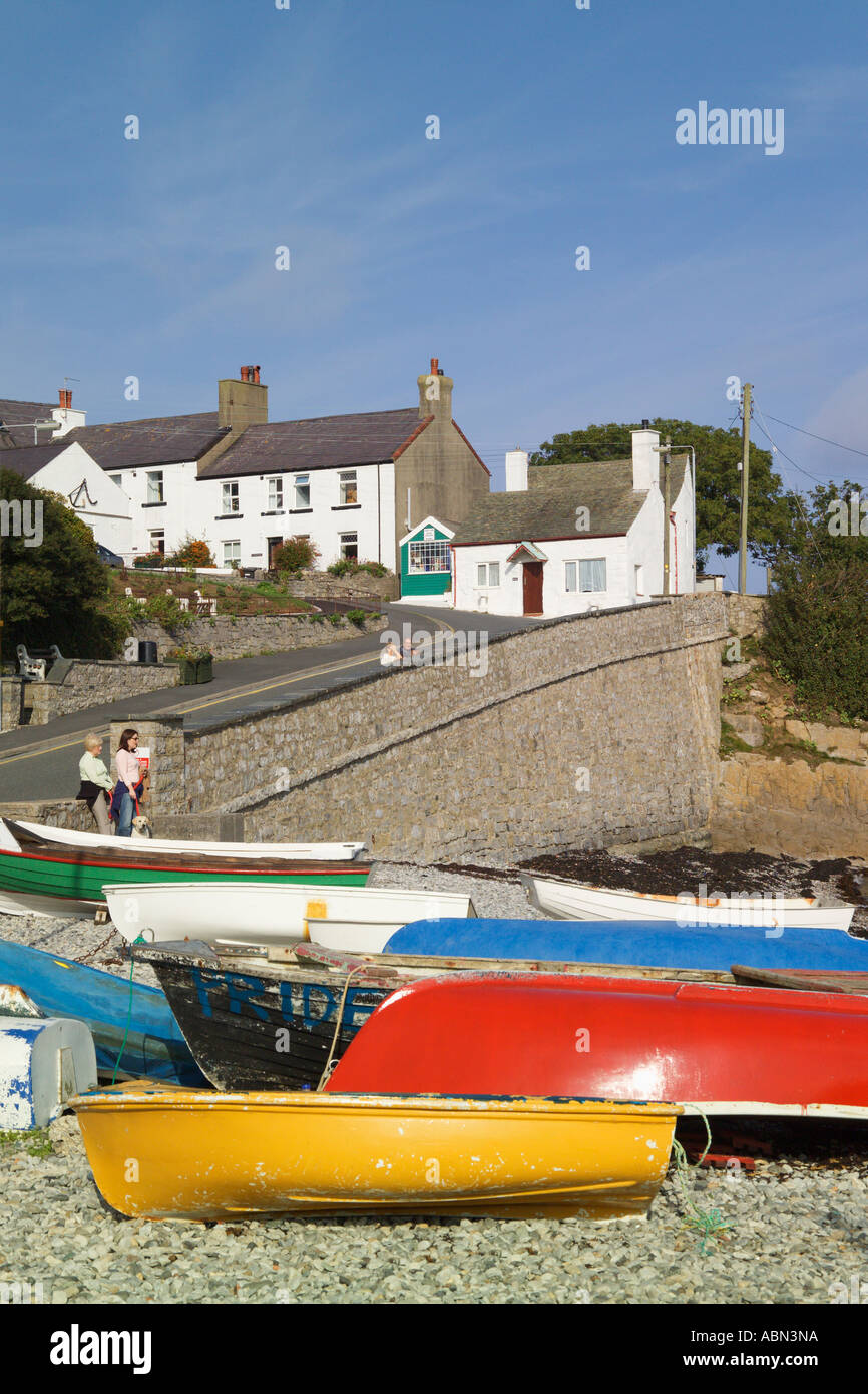 Beach at Moelfre Anglesey Wales Stock Photo - Alamy