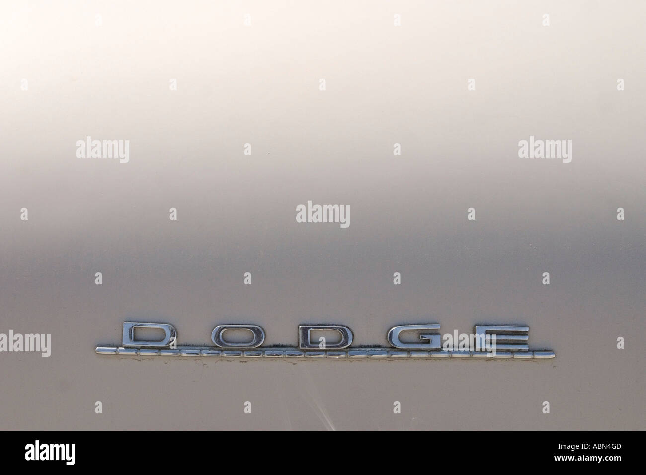 Vintage Dodge car rear end logo Stock Photo - Alamy