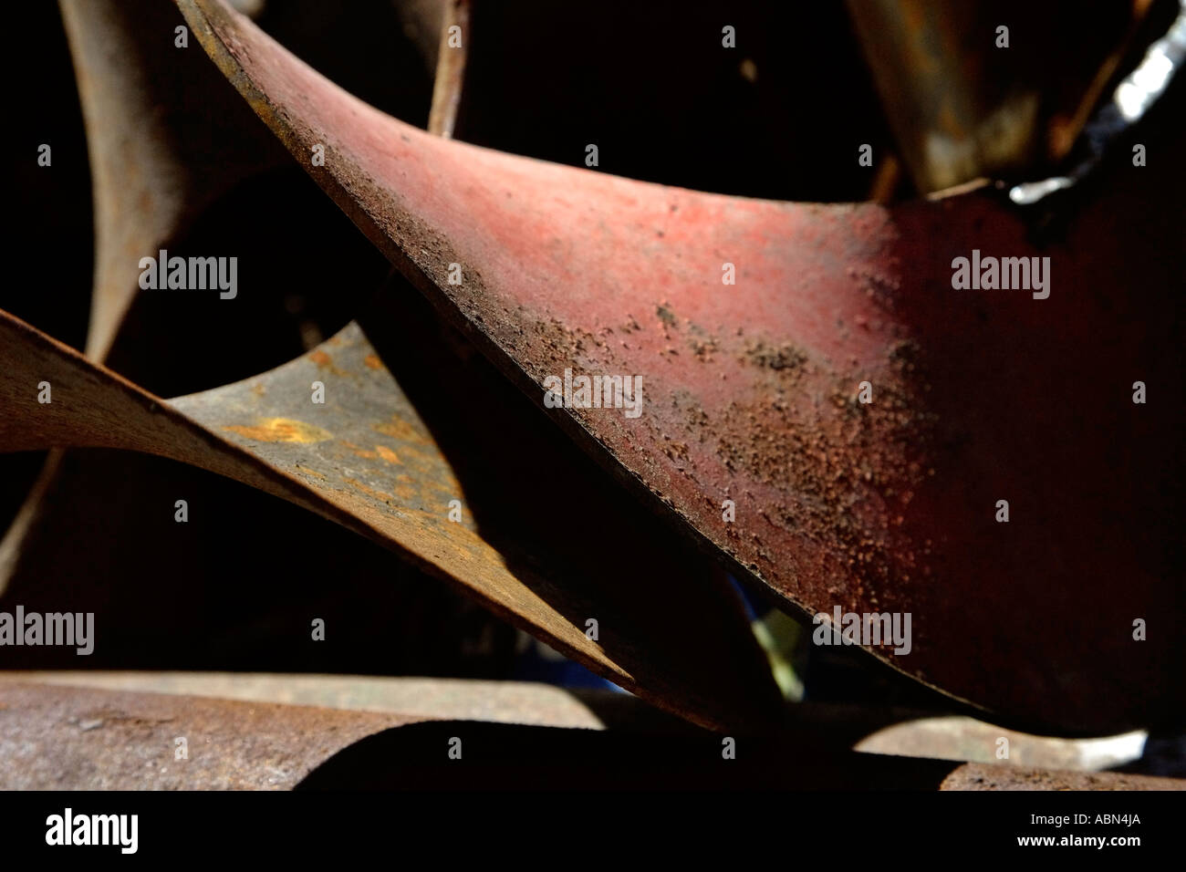Rusting metal antique farming implements saskatchewan agriculture hi ...