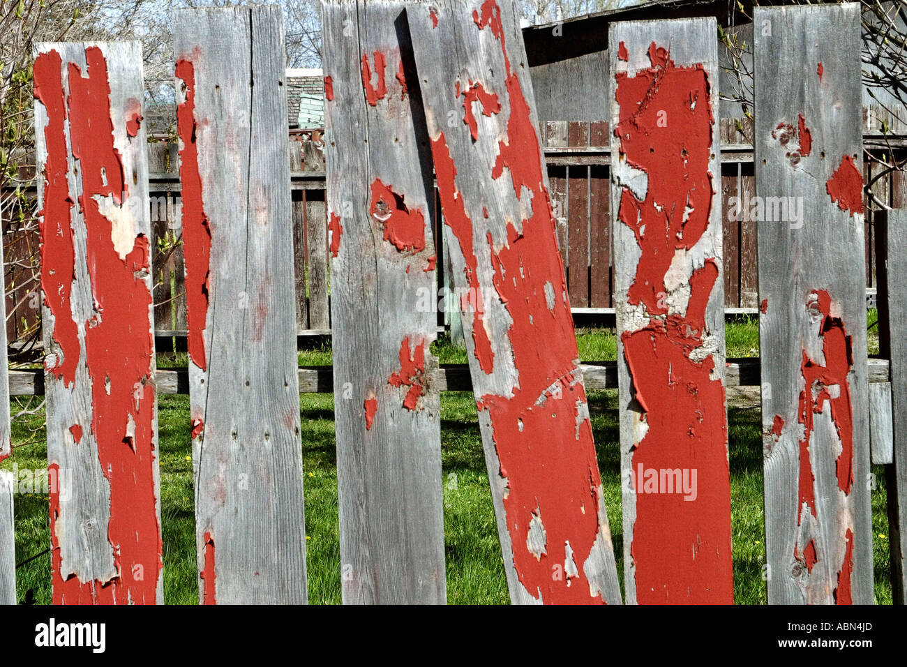 Old fence pealing paint hi-res stock photography and images - Alamy