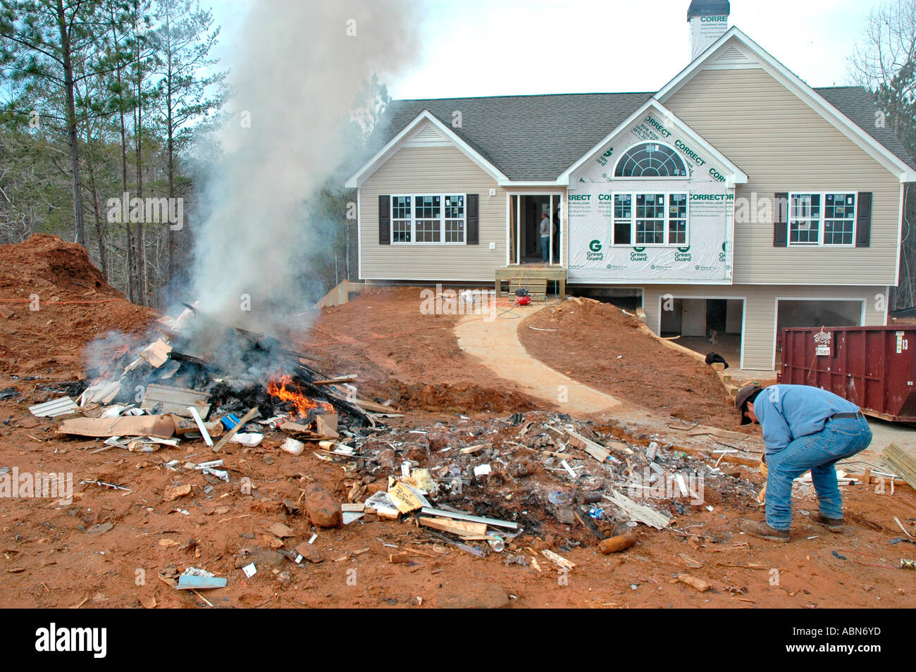 Burning waste new home hi-res stock photography and images - Alamy