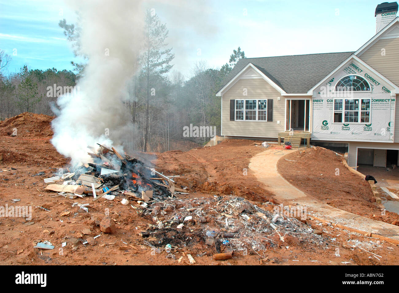 Burning waste at new home site construction rather than taking it to a ...