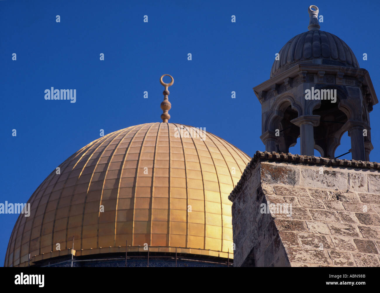 Israel Jerusalem Old City Dome of the Rock close up of the dome with a ...