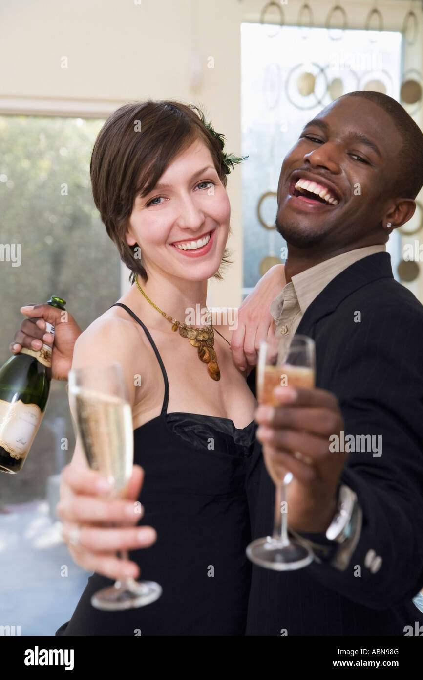 Couple Drinking Champagne Stock Photo - Alamy