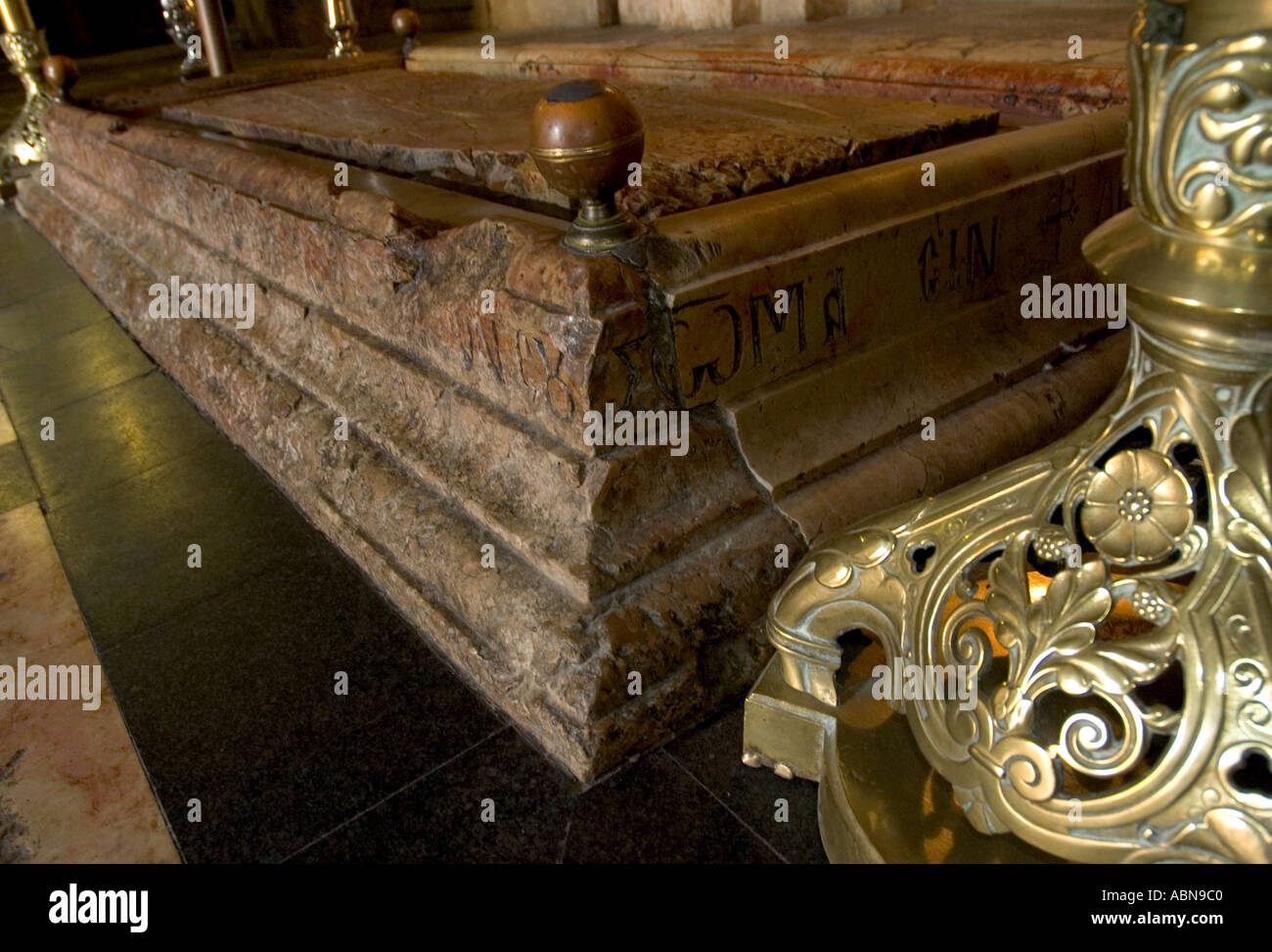 Israel Jerusalem Old City basilica of the Holy Sepulchre the Stone of ...