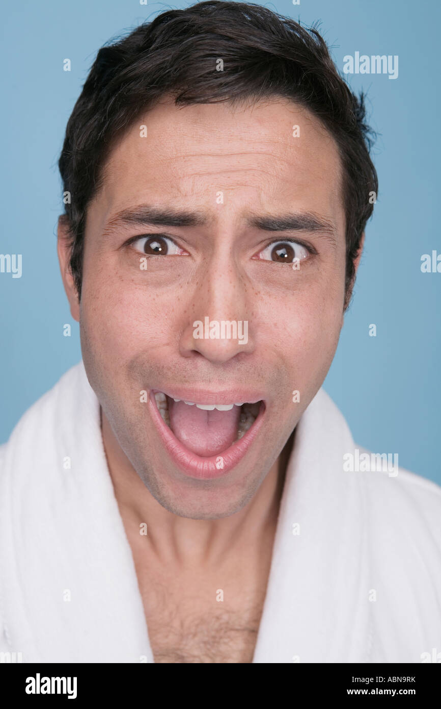 Man gasping in frustration Stock Photo - Alamy