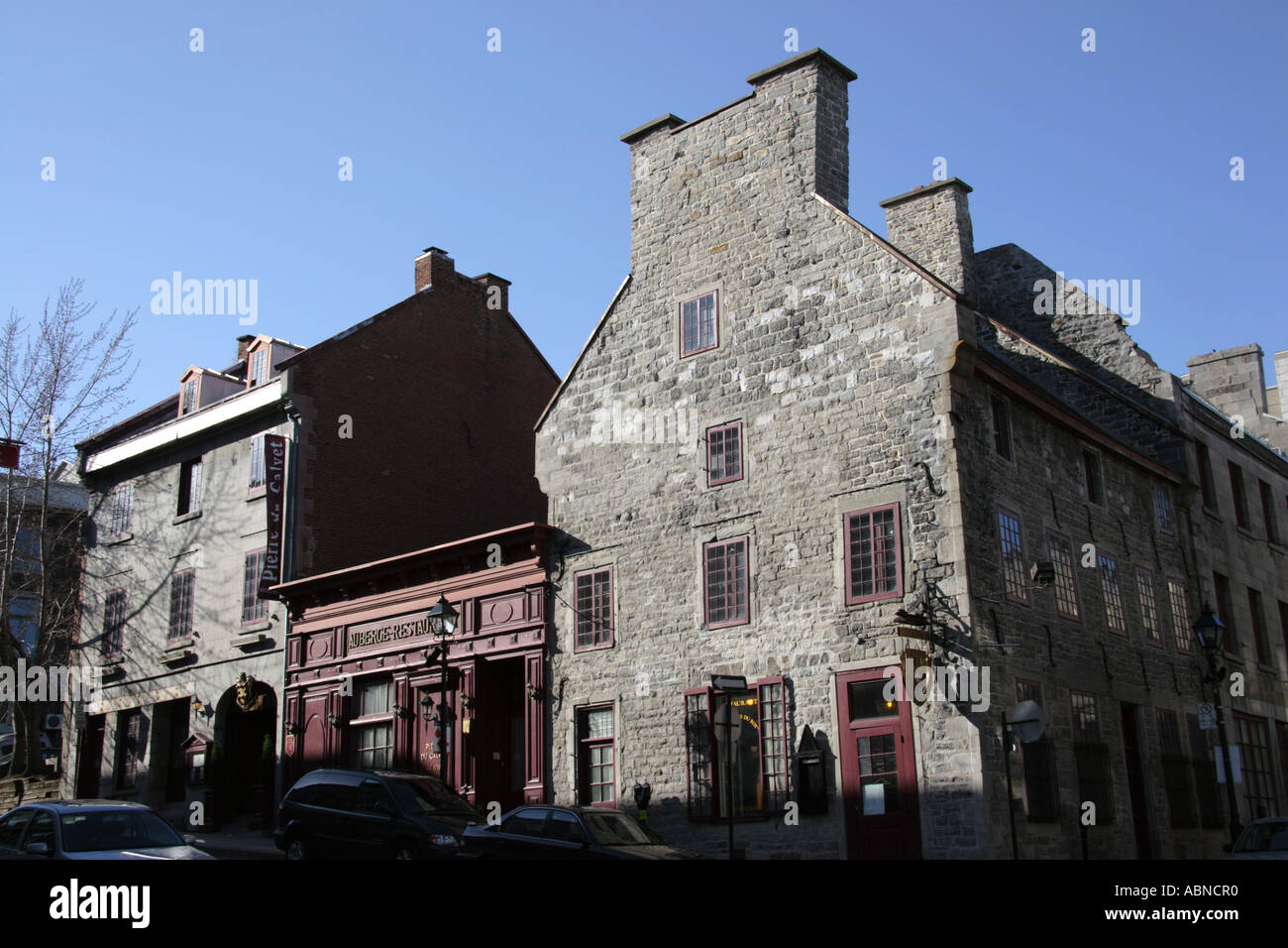 Old stone buildings in the Old town of Montreal Canada Stock Photo - Alamy