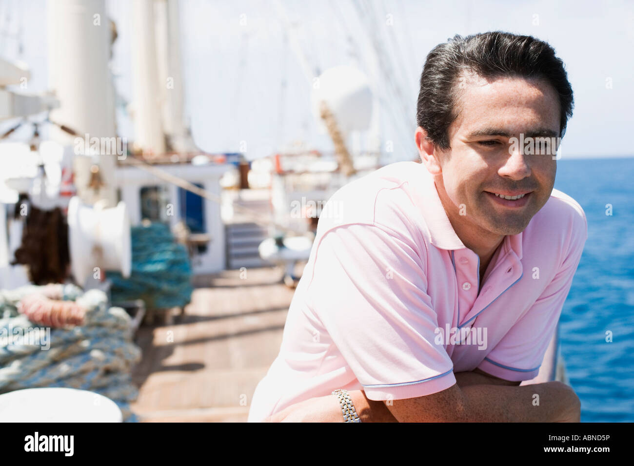 Man on deck of ship hi-res stock photography and images - Alamy