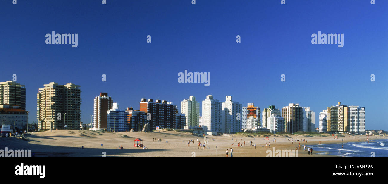 Beaches and hotels of Punta del Este in Uruguay Stock Photo - Alamy