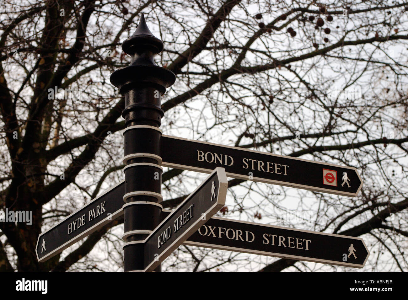 Pedestrian Directional Sign 1 Stock Photo - Alamy