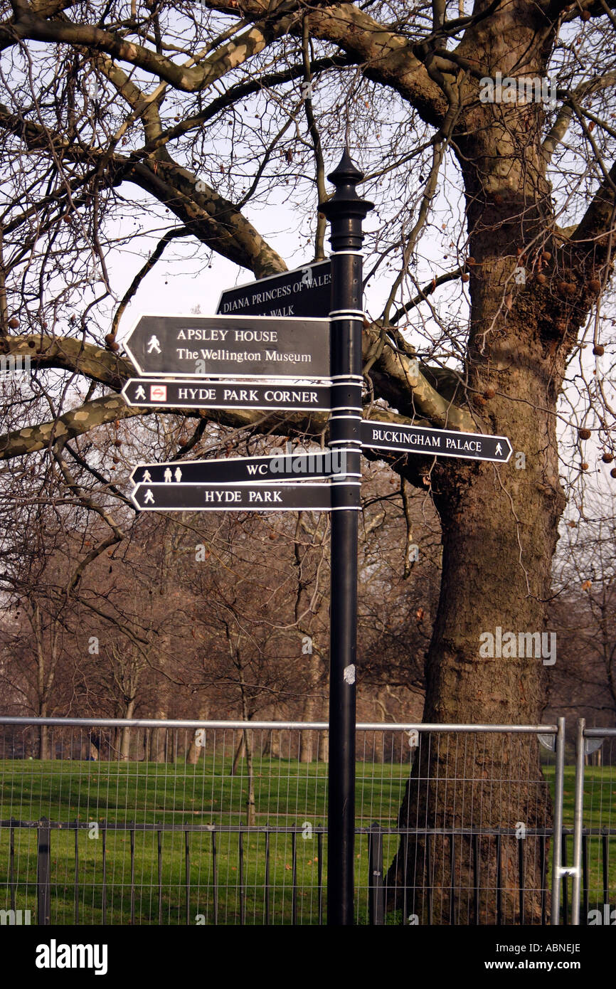 Pedestrian Directional Sign 2 Stock Photo - Alamy