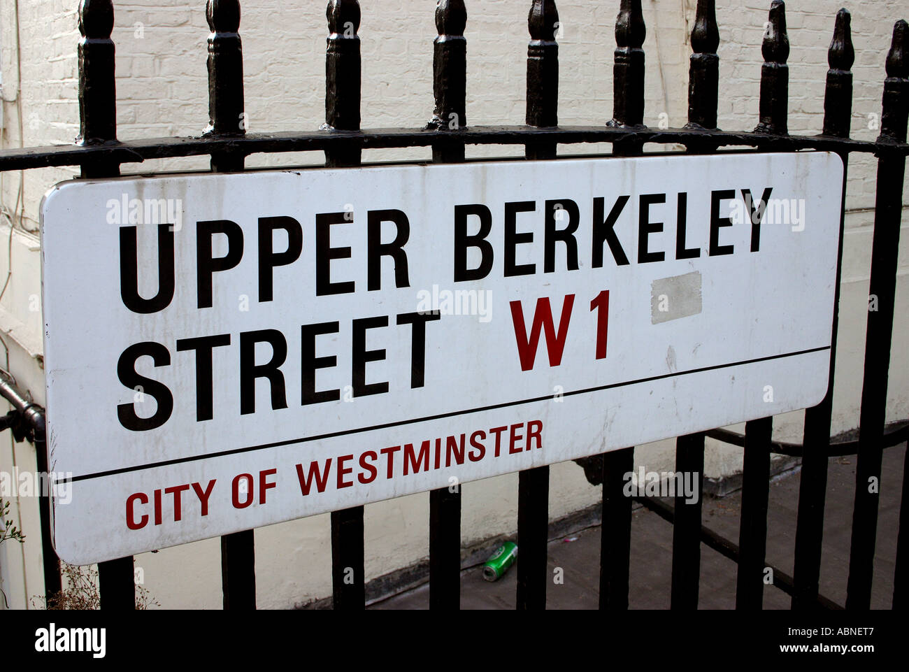 Upper Berkeley Street Sign Stock Photo - Alamy