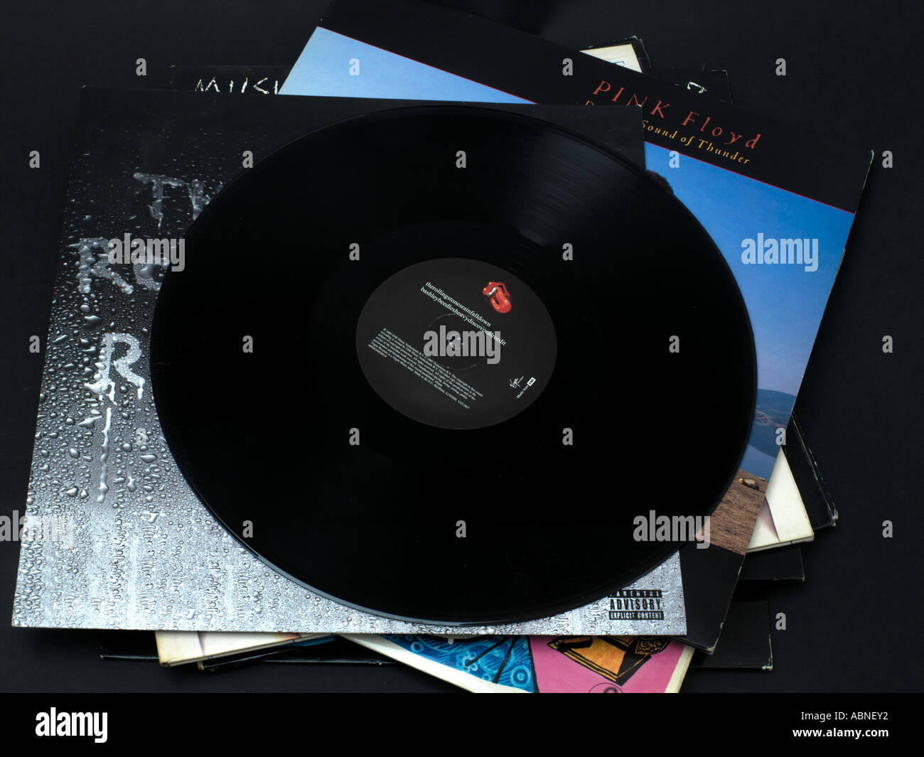 Pile of Vinyl Records Stock Photo - Alamy