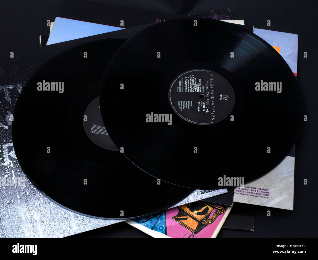 Pile of Vinyl Records Stock Photo - Alamy