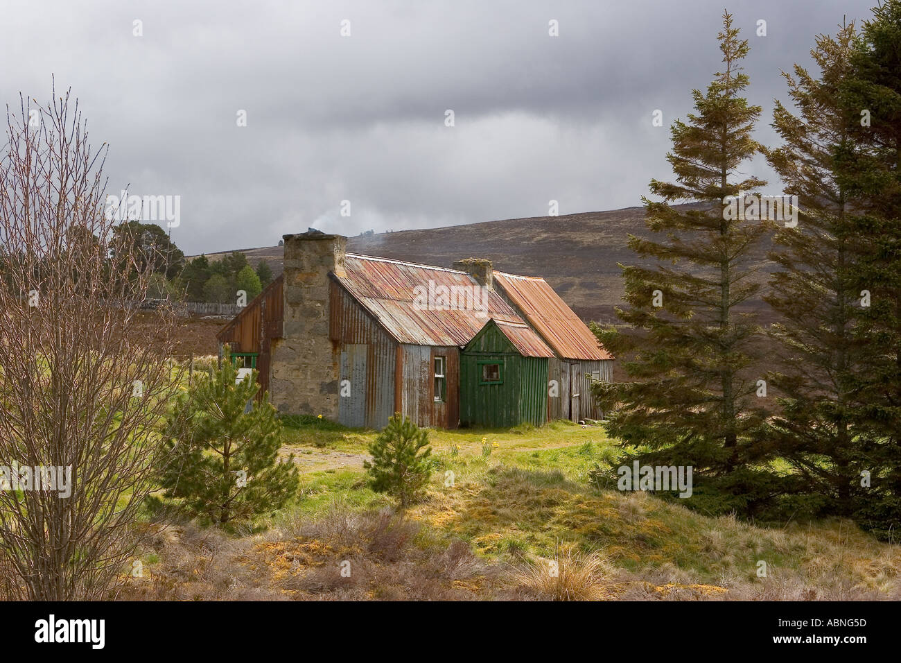 Remote, rural tinned residence Hills with farm Cottage Scottish small ...