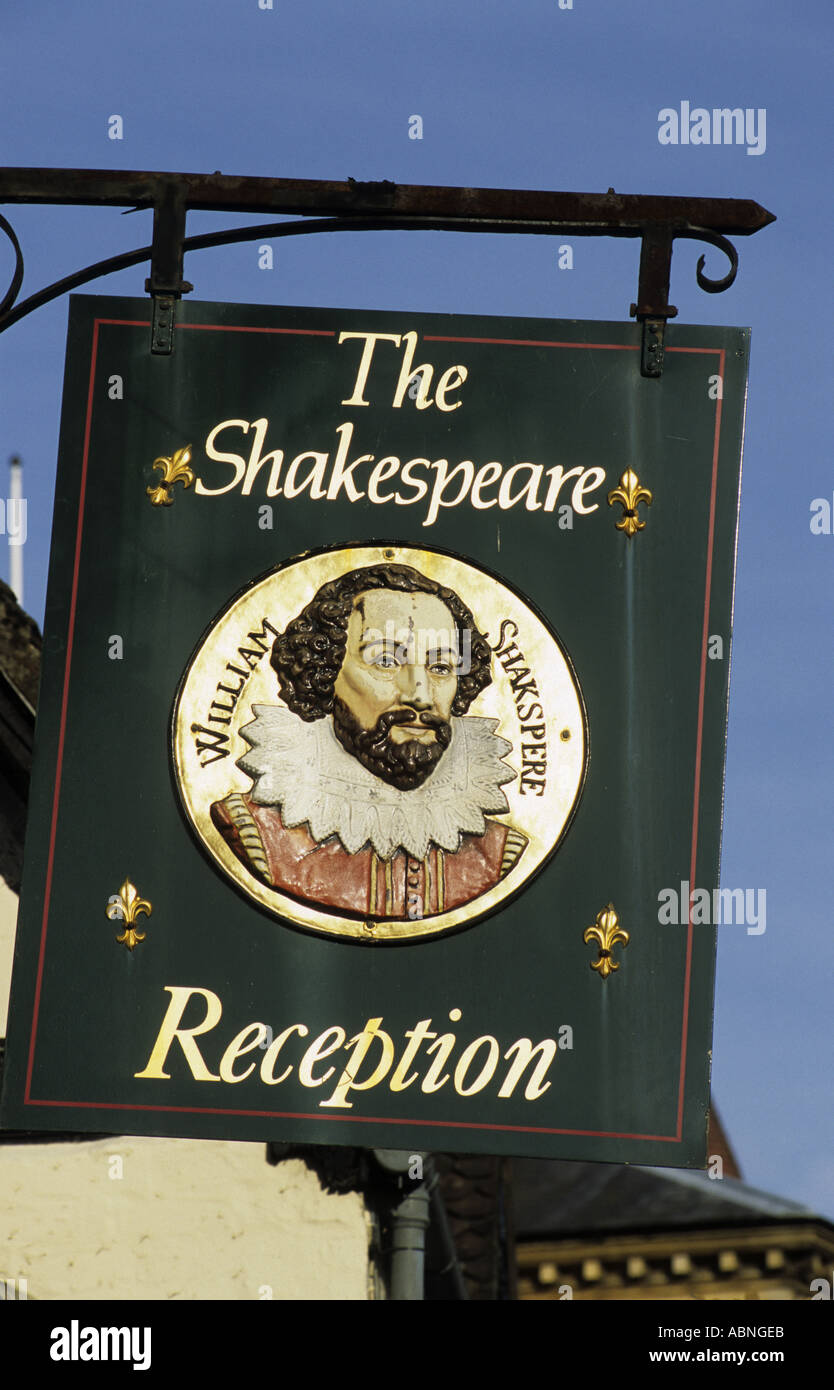 Sign on The Shakespeare Hotel, Stratford-upon-Avon, Warwickshire ...