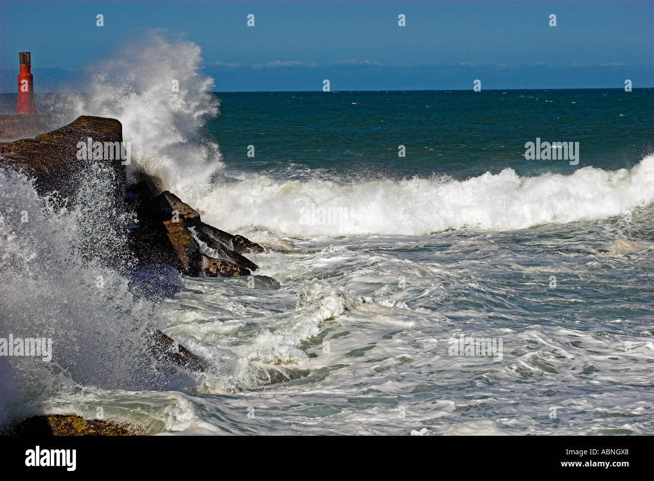 port alfred pier-waves Stock Photo - Alamy