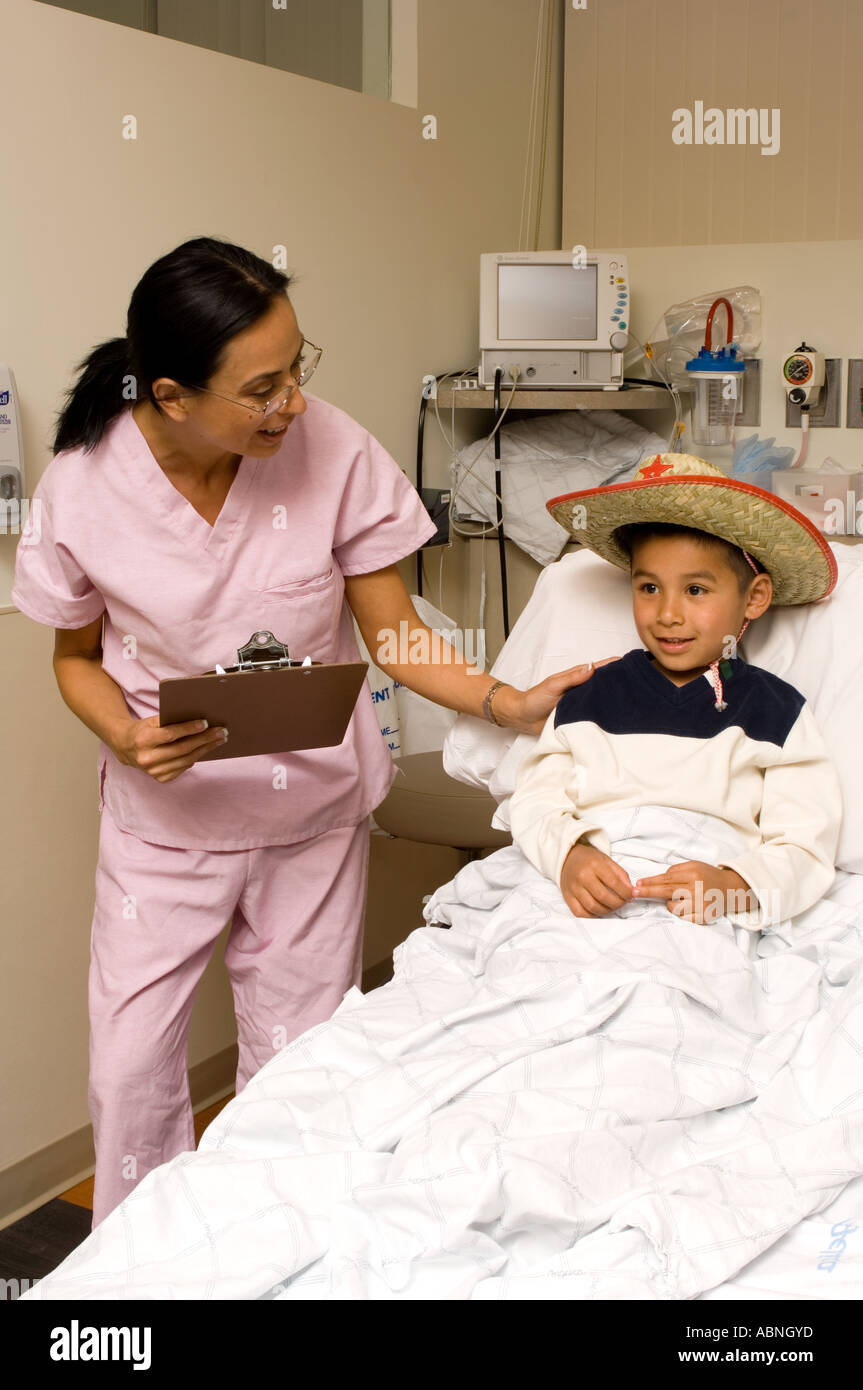 Portrait of nurse with patient Stock Photo - Alamy