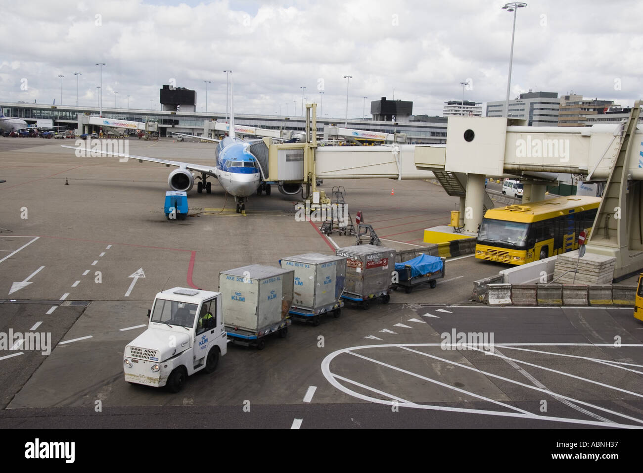 Cargo handling at Schiphol international airport Amsterdam Holland ...