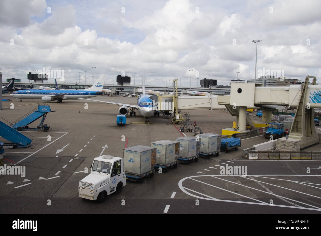 Cargo handling at Schiphol international airport Amsterdam Holland ...