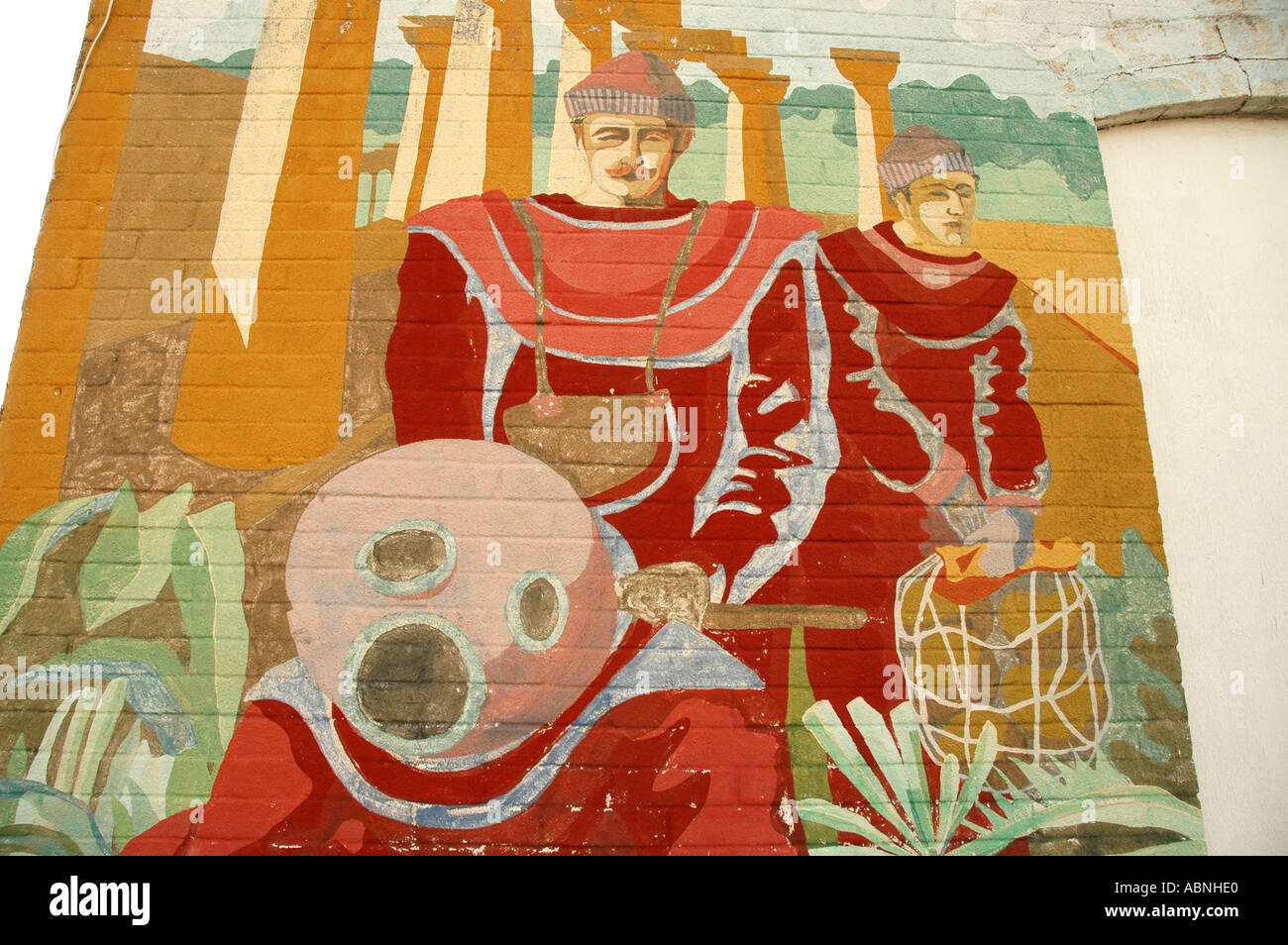 Tarpon Springs Florida Painting of traditional Greek sponge hard hat ...