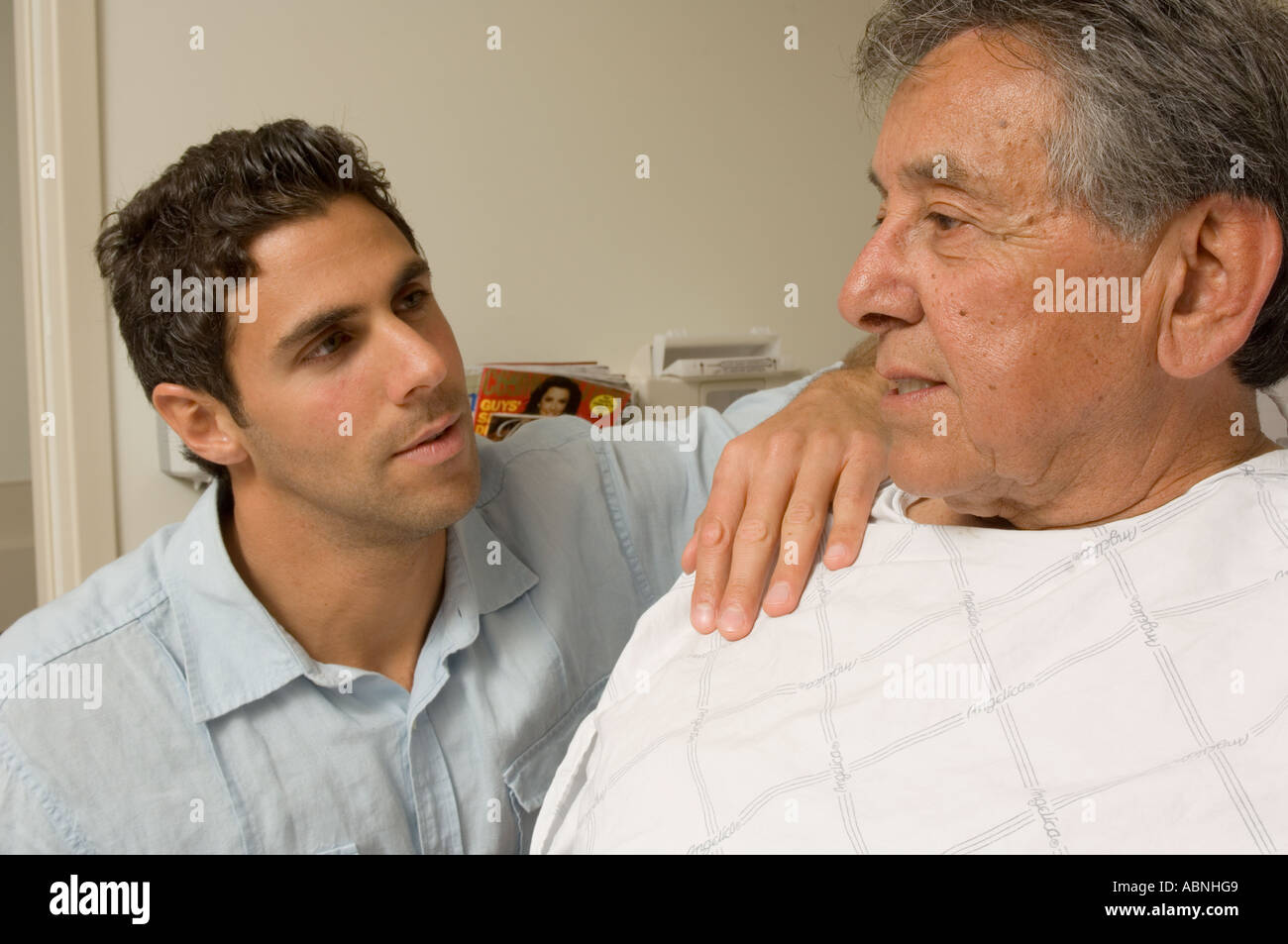 Portrait of man with patient Stock Photo - Alamy