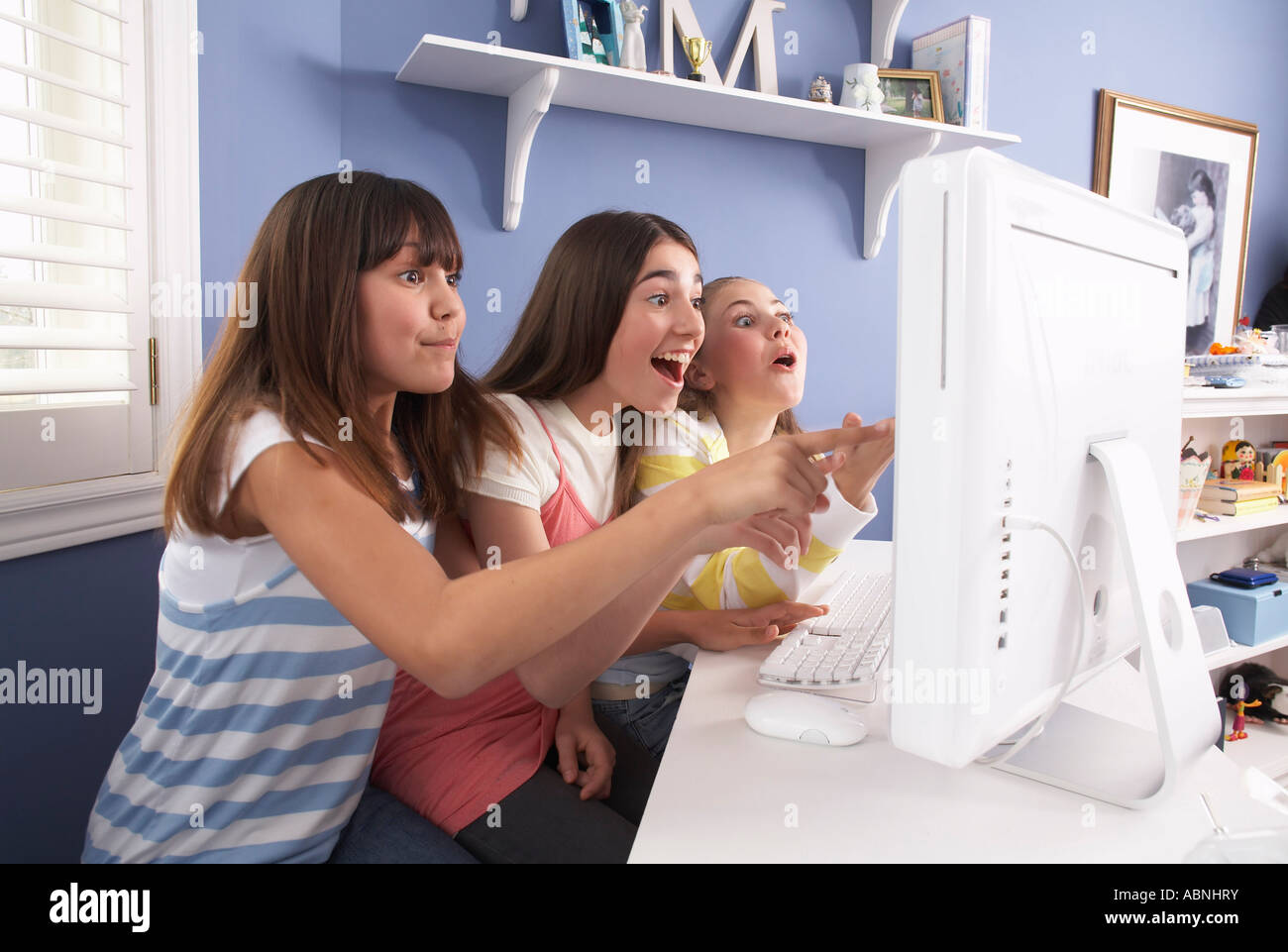 Surprised Teen Computer High Resolution Stock Photography and Images ...