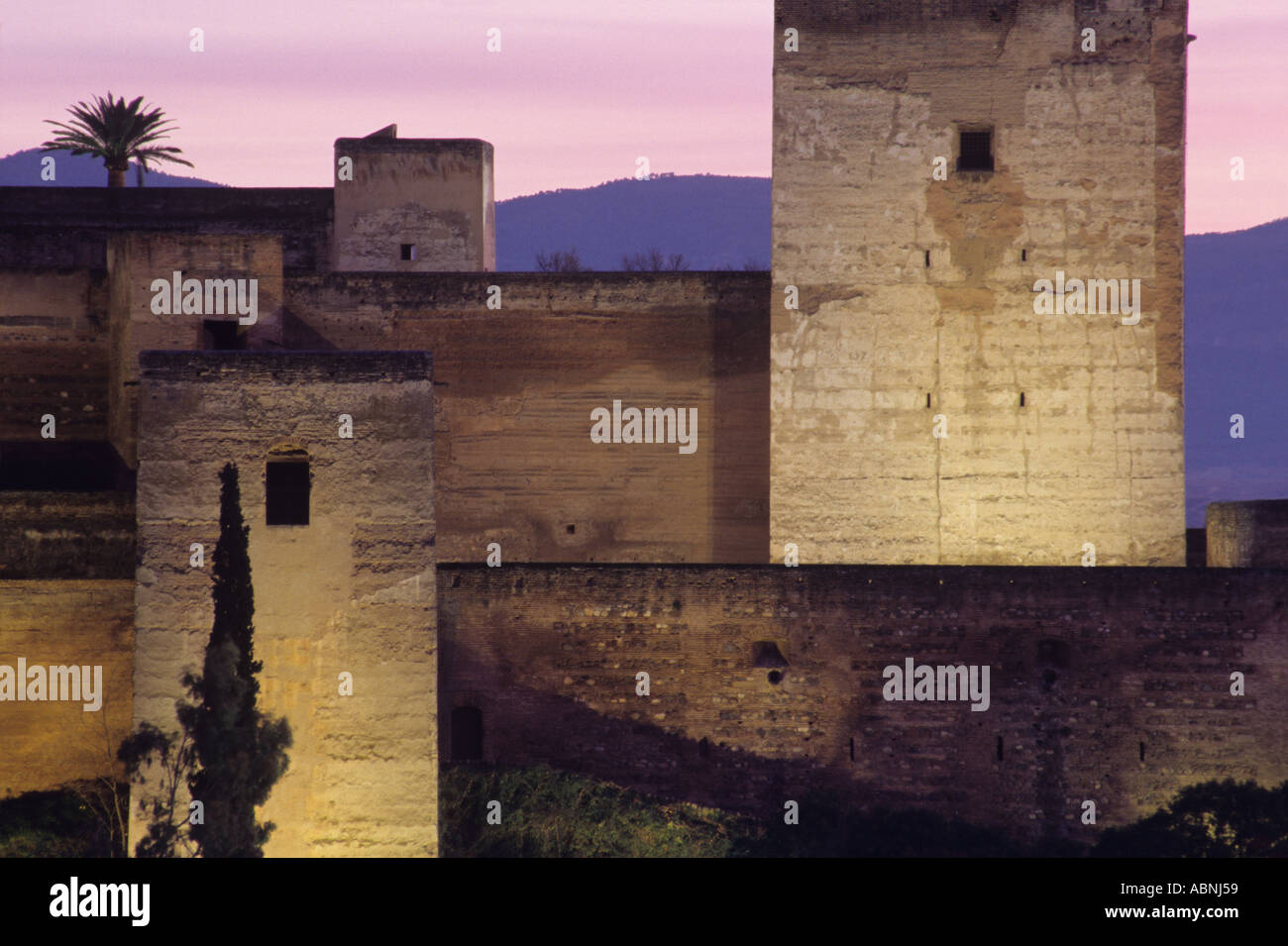 Exterior at Dusk Alhambra Palace Granada Stock Photo - Alamy