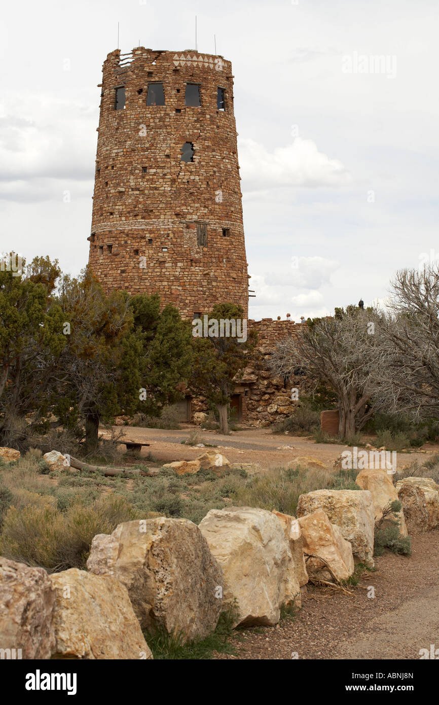 Desert View Watchtower, South Rim, Grand Canyon, Arizona, USA Stock ...