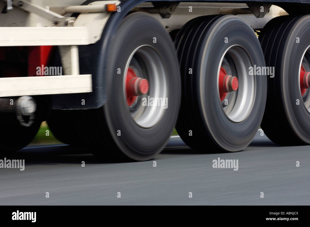 Truck Wheels in Motion Stock Photo - Alamy