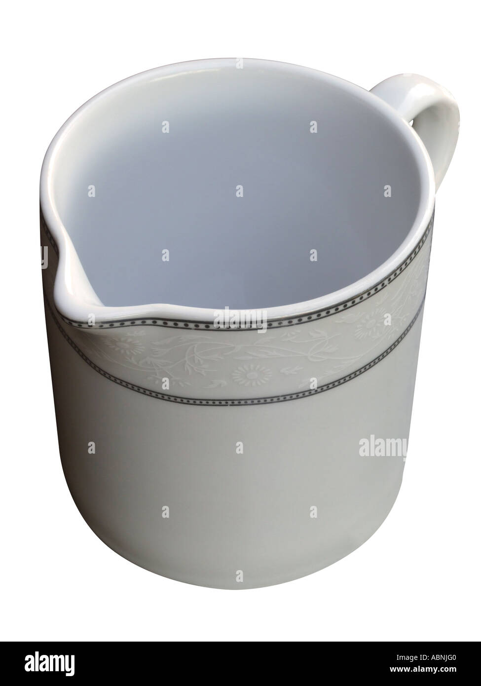 Ceramic creamer on a white background Stock Photo - Alamy