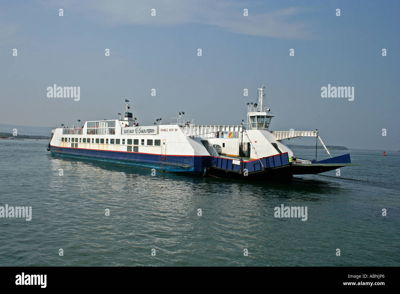 Chain Car Ferry between Sandbanks & Studland, Poole Harbour, Dorset, UK ...