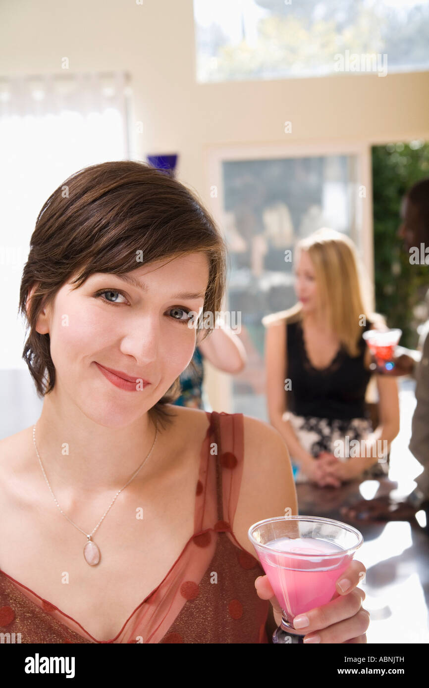 Portrait of Woman at Party Stock Photo - Alamy