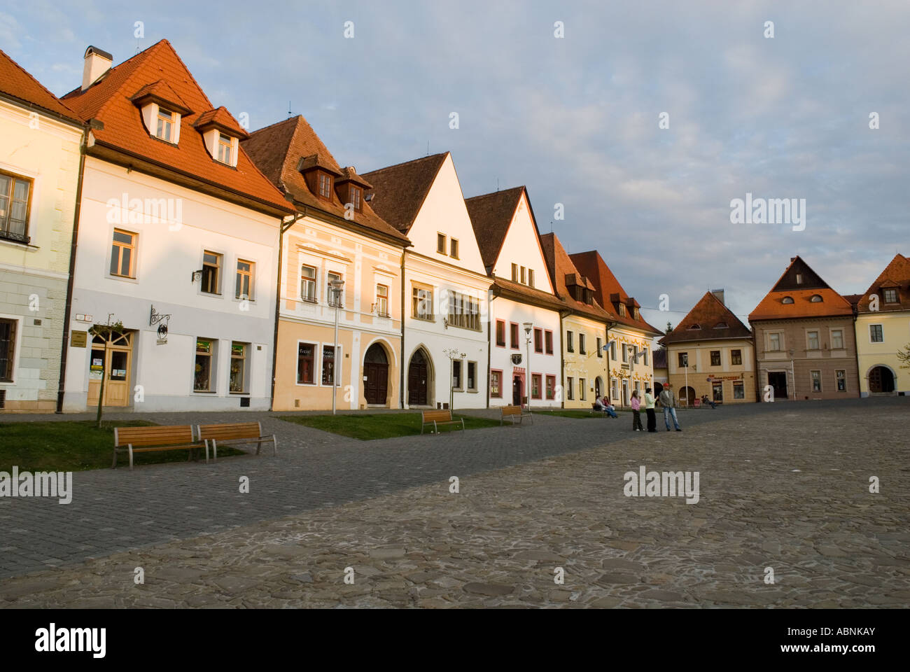 city square of Bardejov Unesco World Heritage Site Slovakia Stock Photo ...
