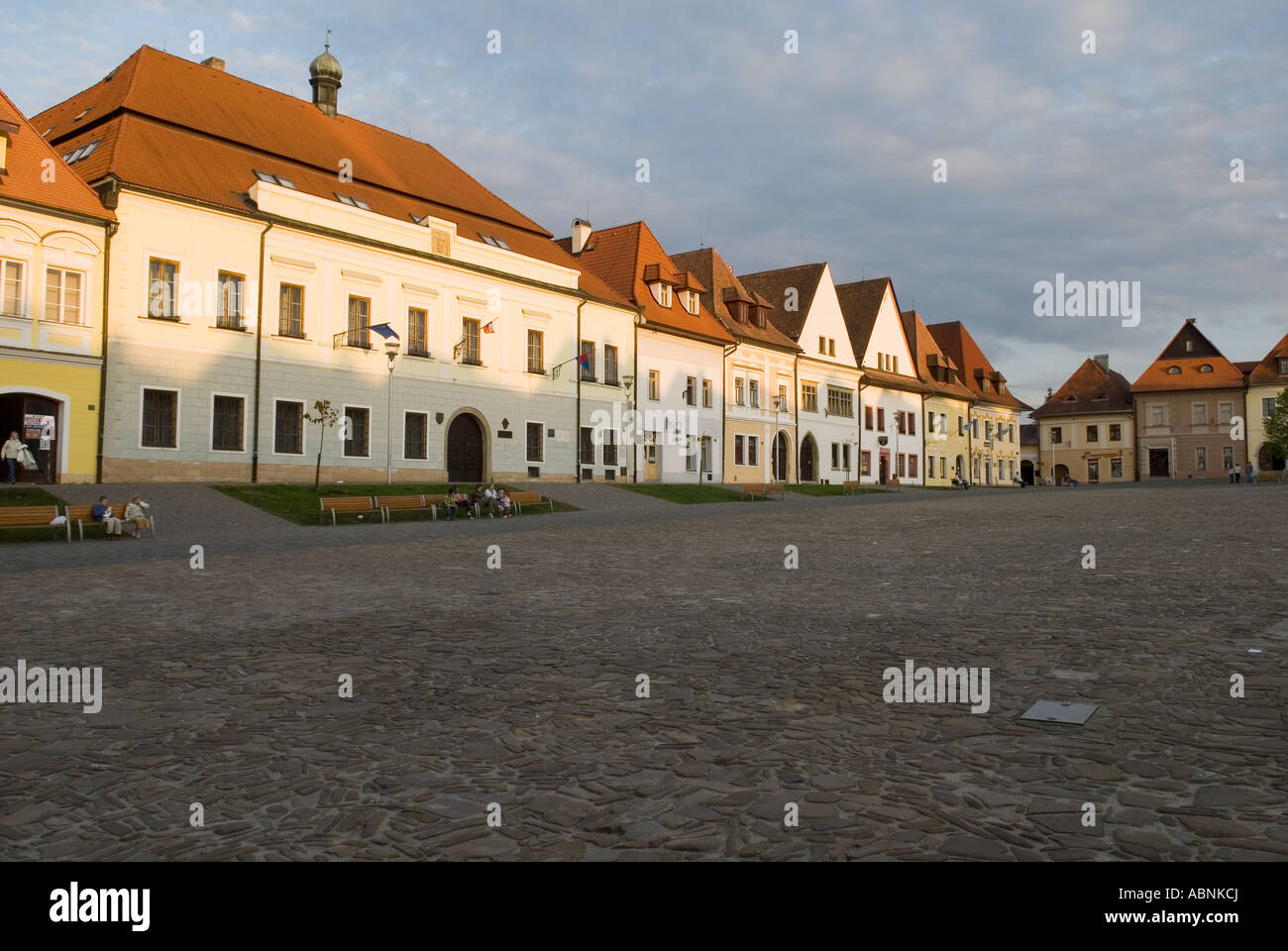 city square of Bardejov Unesco World Heritage Site Slovakia Stock Photo ...